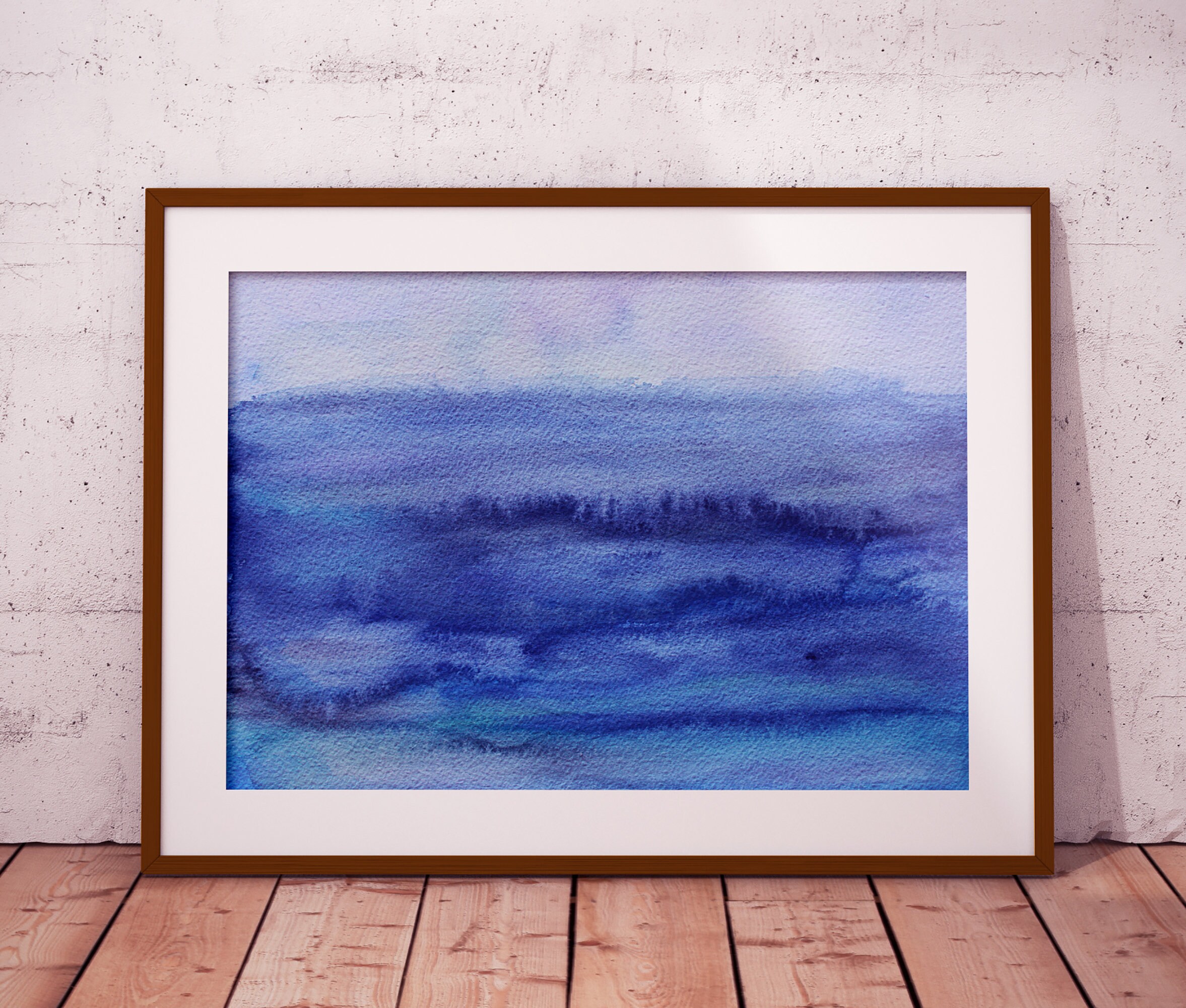 Cape Cod Seascape Painting Original Art Watercolor Abstract Ocean Waves ...