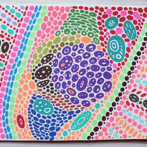 Dot Art Painting Pointillism Original Art 8 X 11 by Nikademenko Boho ...