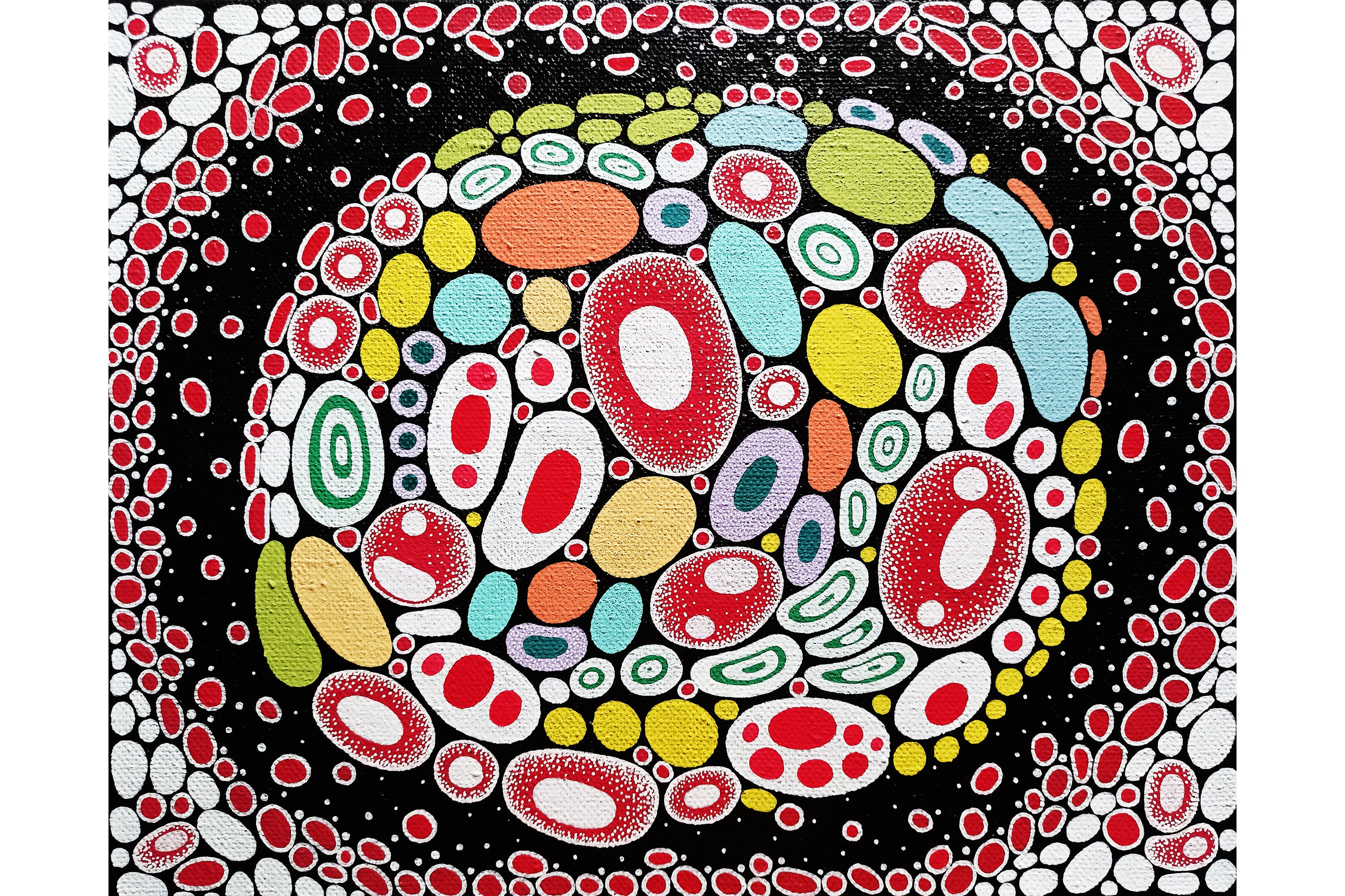 Pointillism Painting Dot Original Artwork 16 X 20 in by Nikademenko ...