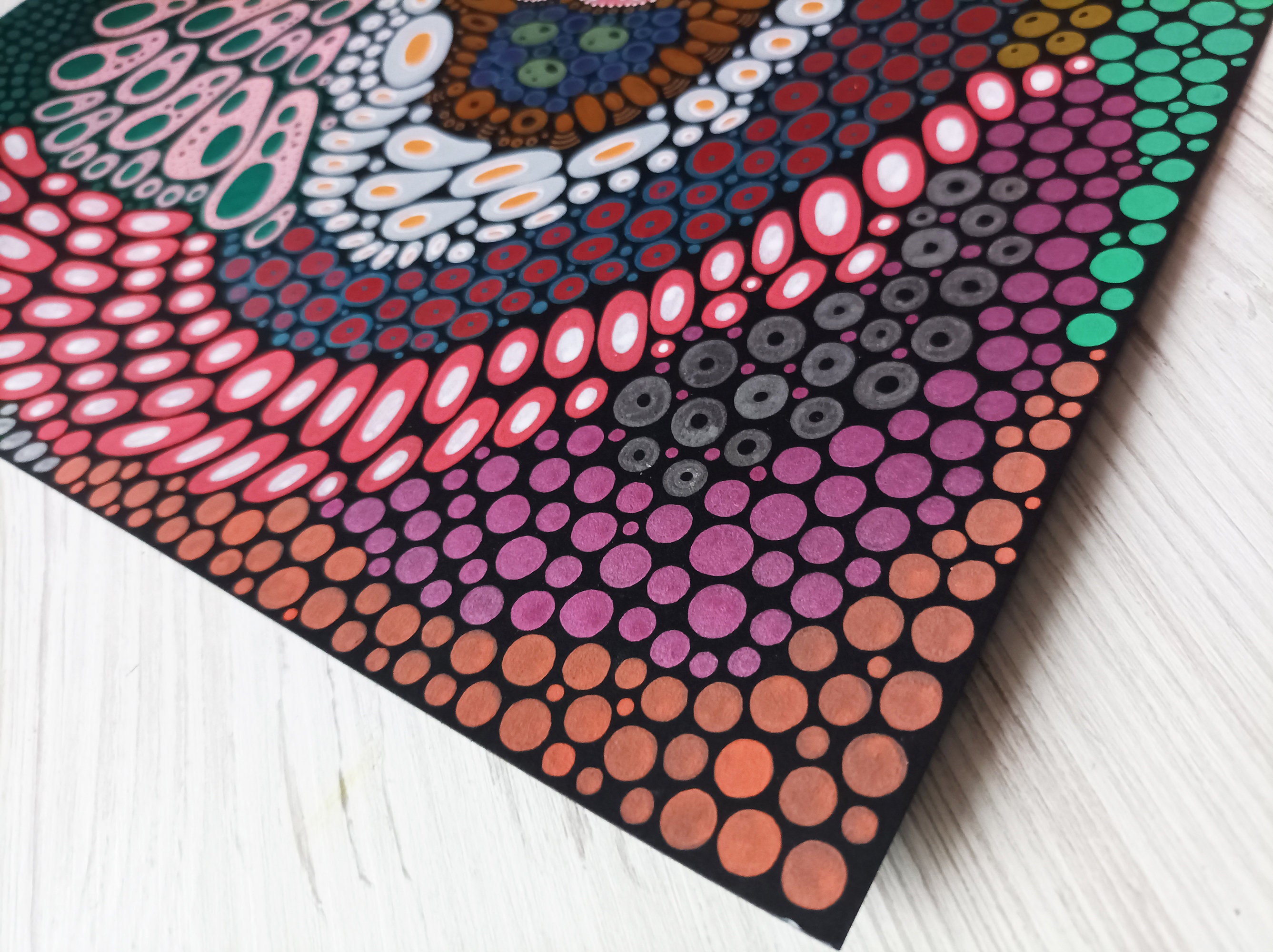 Dot Painting Pointillism Original Art 11 X 16 by - Etsy