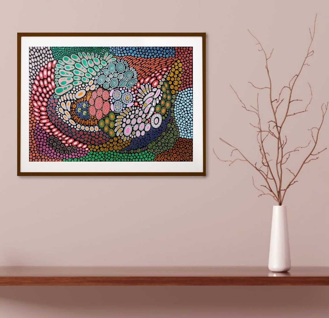 Dot Painting Pointillism Original Art 11 X 16 by - Etsy