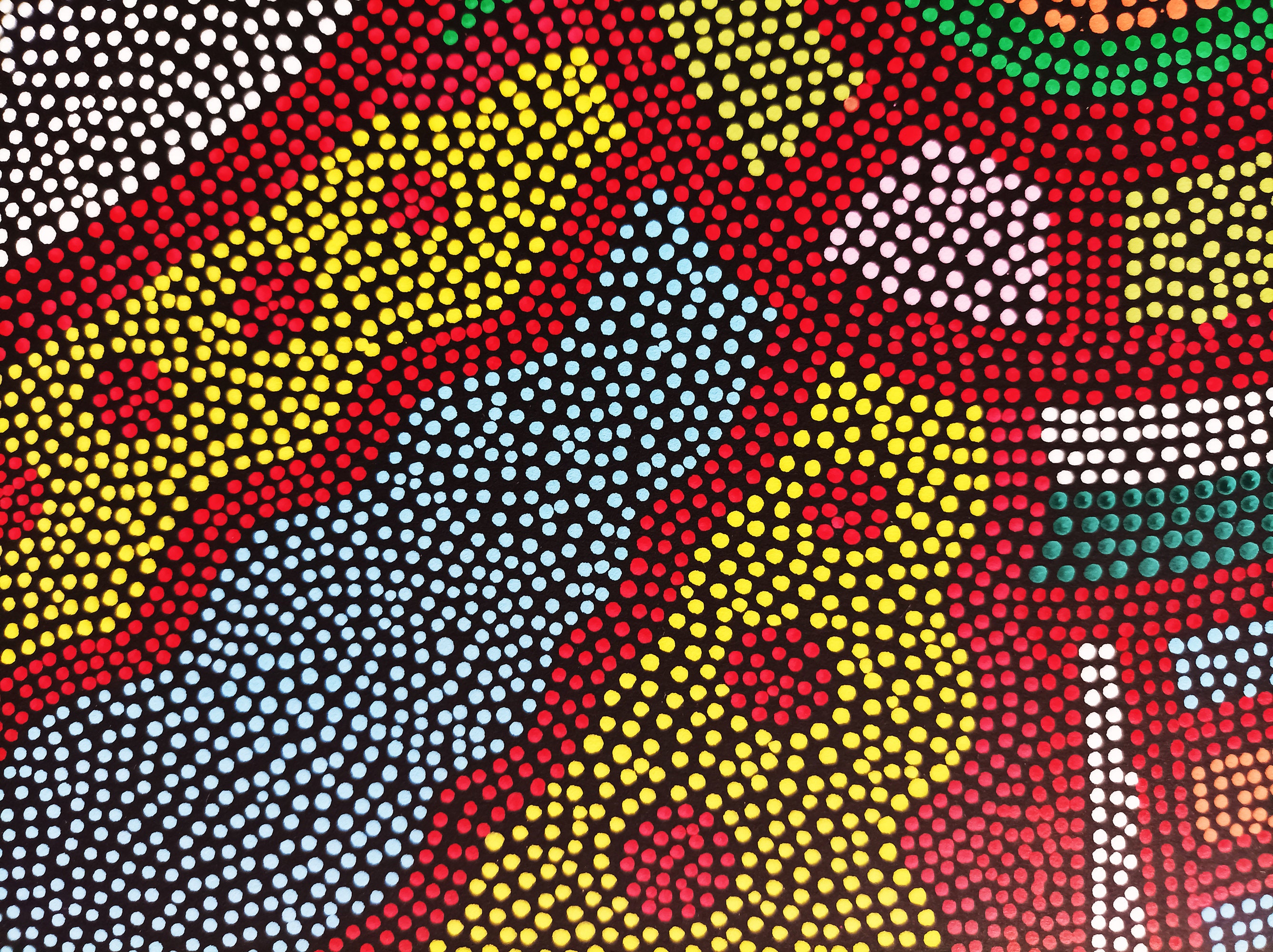 Dot Painting Pointillism Original Art 11 X 16 - Etsy