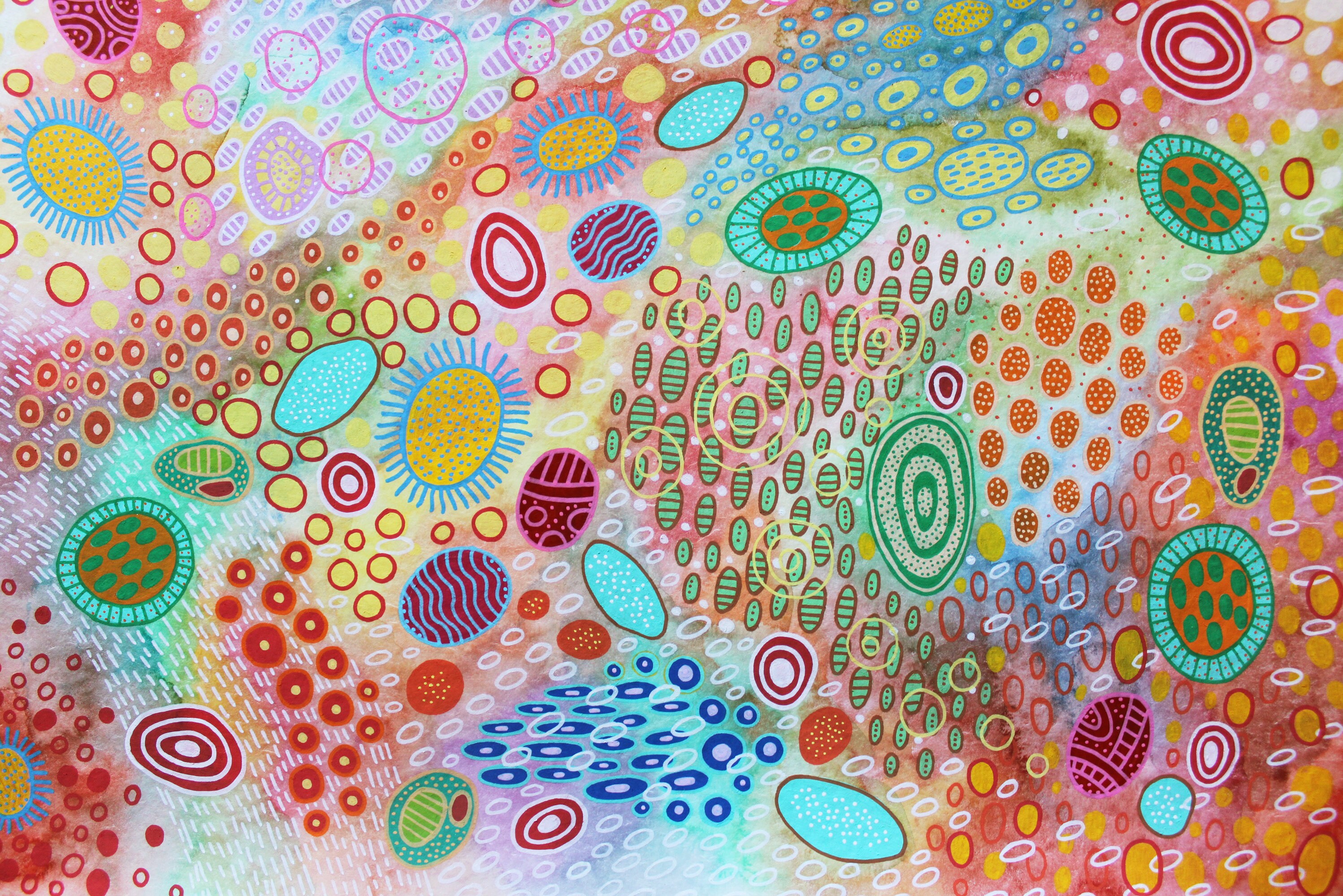 Pointillism Painting Dot Original Art 13 X 15 by Nikad Dotted - Etsy