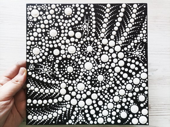 Dot Art Painting Pointillism Original Art 8 X 8 - Etsy