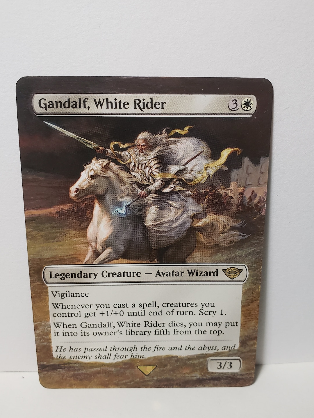 Gandalf, White Rider - MTG Altered Art - Manipulatedmtg - Etsy