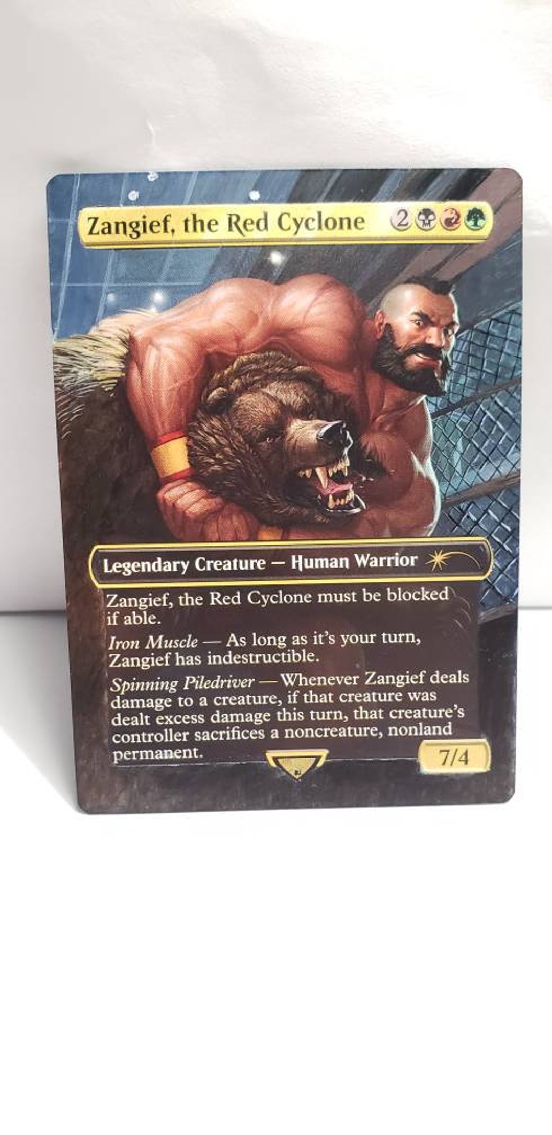 Zangief, the Red Cyclone - MTG Altered Art - Manipulatedmtg - Etsy