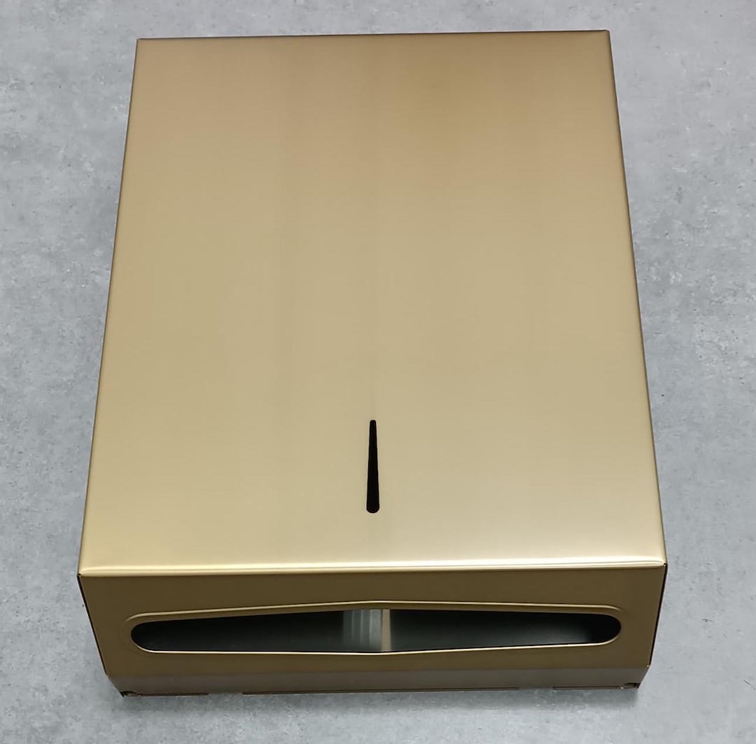 Paper Towel Dispenser GOLD BRUSHED 400 C or 525 Multi-fold Wall Mount ...