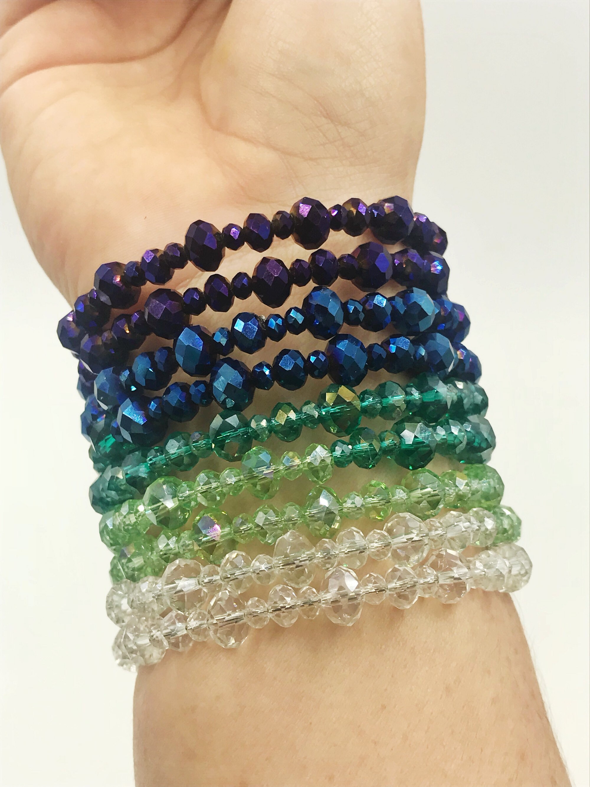 Pulsera Ombre Wrap / Pulsera de envoltura con cuentas | Etsy