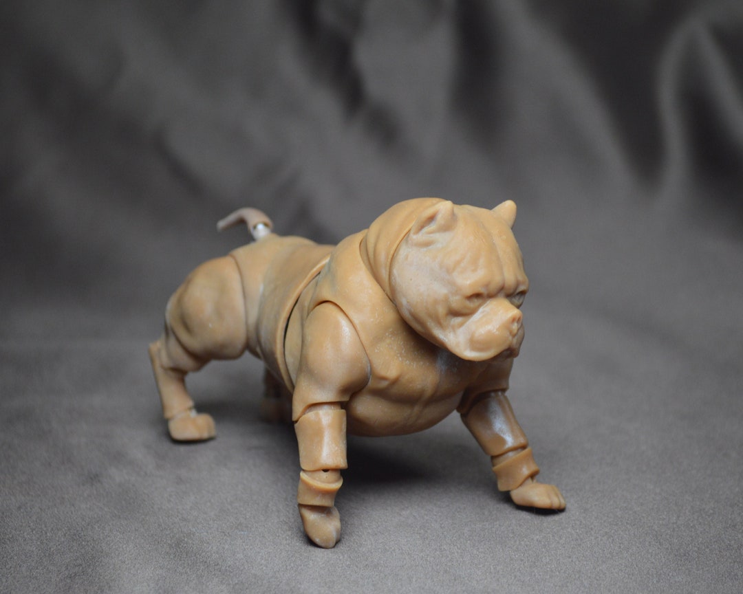 Two American Bully BJD Art Dolls //articulate Dog Doll/different ...