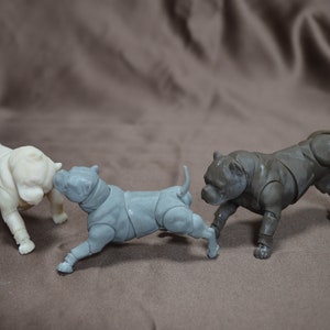 Two American Bully BJD Art Dolls //articulate Dog Doll/different ...