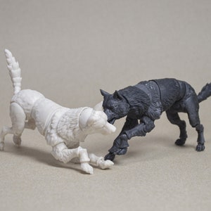 Wolf BJD Art Doll //articulate Wolf Doll/different Colours/paintable ...