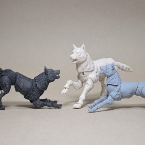 Wolf BJD Art Doll //articulate Wolf Doll/different Colours/paintable ...