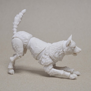 Wolf BJD Art Doll //articulate Wolf Doll/different Colours/paintable ...