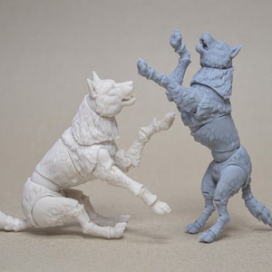 Wolf BJD Art Doll //articulate Wolf Doll/different Colours/paintable ...