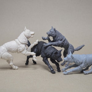 Wolf BJD Art Doll //articulate Wolf Doll/different Colours/paintable ...