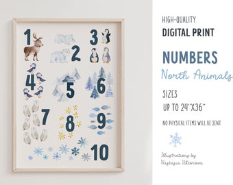 Educational Baby Animal Poster for Kids Nursery Preschool | Etsy