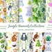 Jungle Animals Digital Paper. Watercolor Safari Scrapbook - Etsy