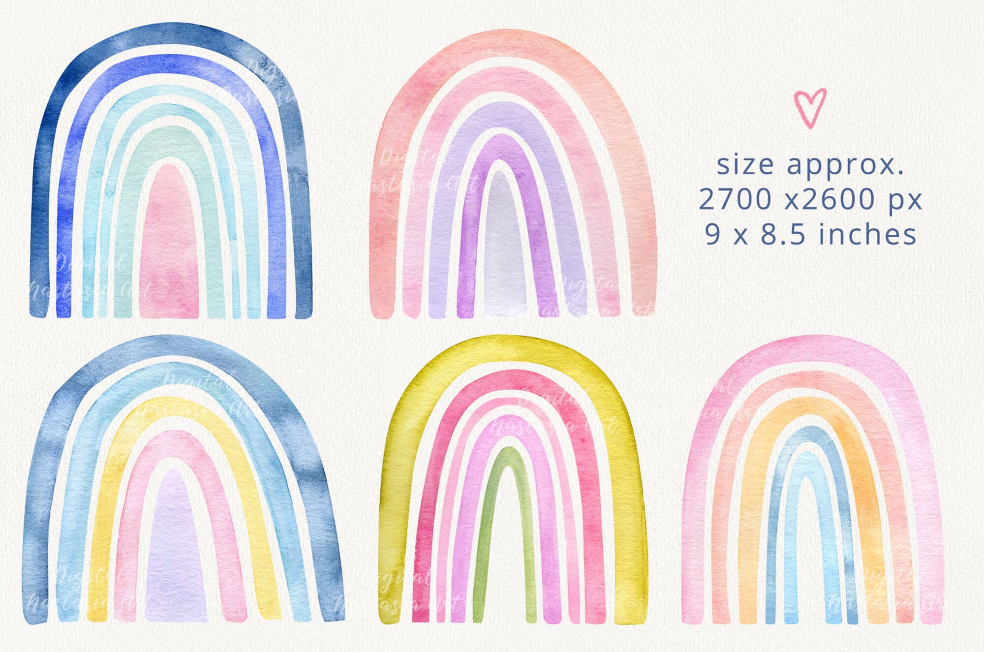 Watercolor Baby Rainbow Clip Art. Nursery Boy Decor. Abstract Hand ...