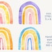 Watercolor Modern Rainbow Clip Art. Hand Painted Boho Rainbows ...