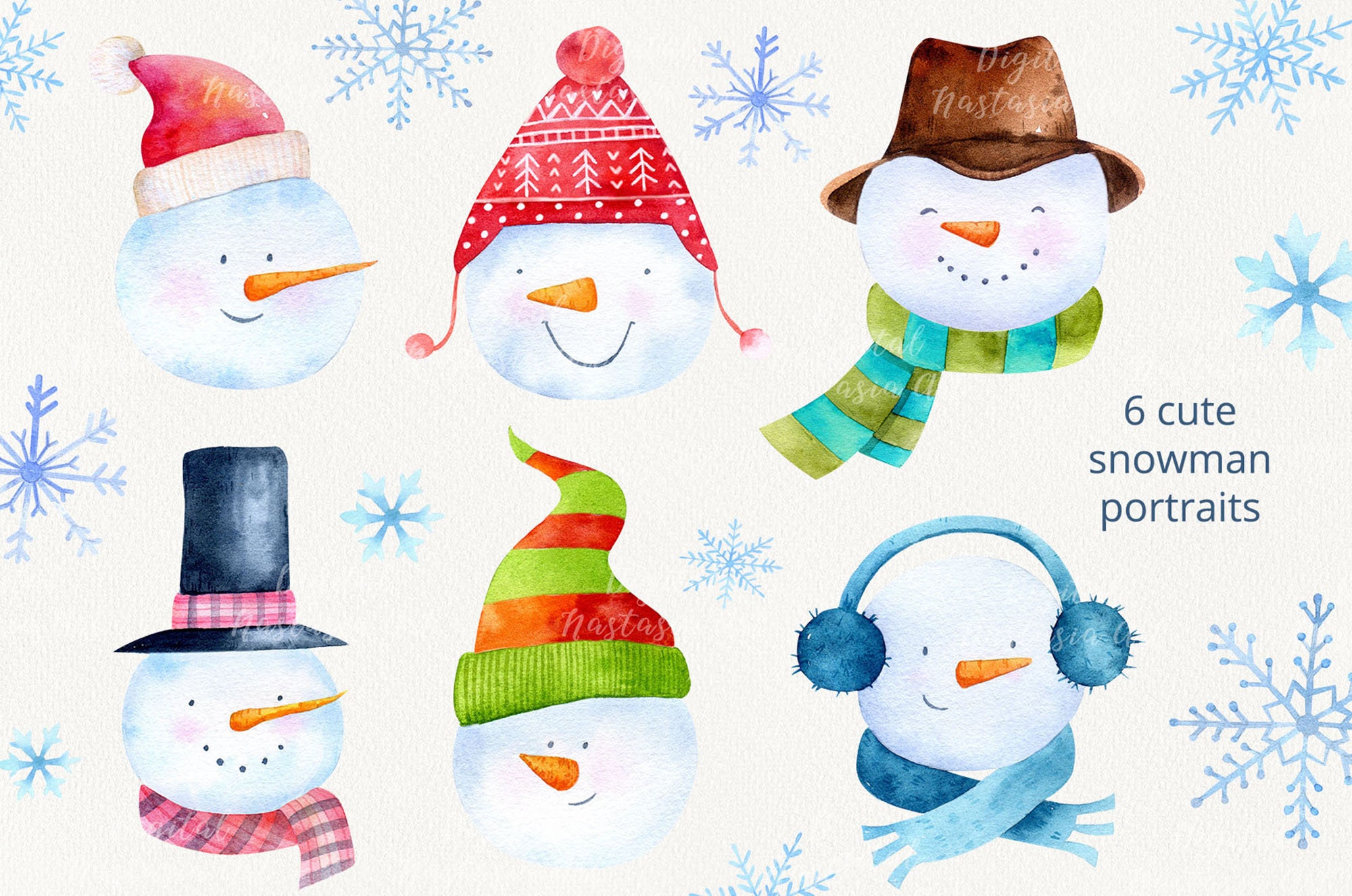 Snowman clipart Christmas graphics Holiday clip art Snowman | Etsy