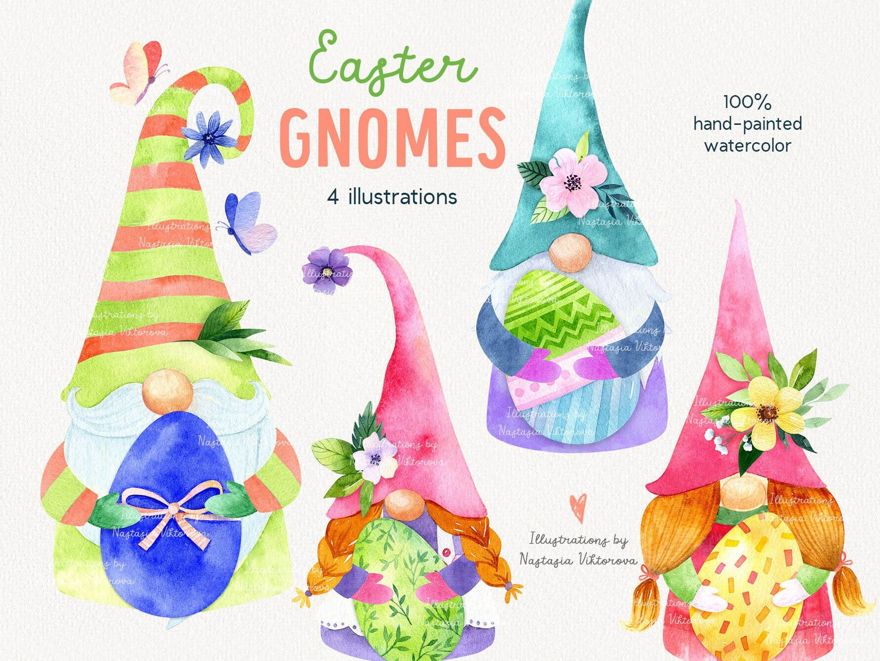 Scandinavian Gnome With Easter Egg Clipart Hand-drawn Spring - Etsy