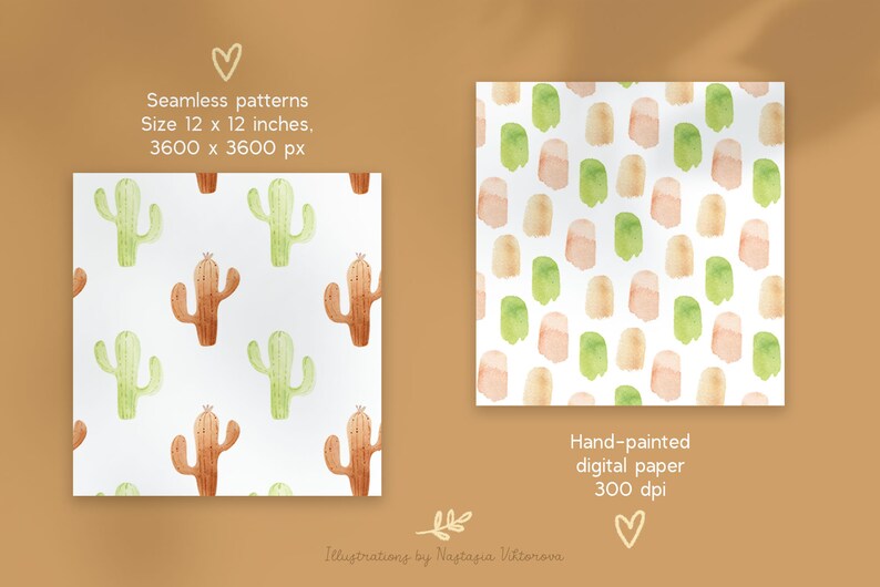 Boho digital scrapbook paper Modern landscape clipart Moon | Etsy