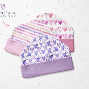 Valentine Day Scrapbook Paper, Purple Pink Heart Seamless Pattern ...