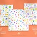 Colorful Digital Seamless Patterns, Happy Birthday Scrapbook Paper ...