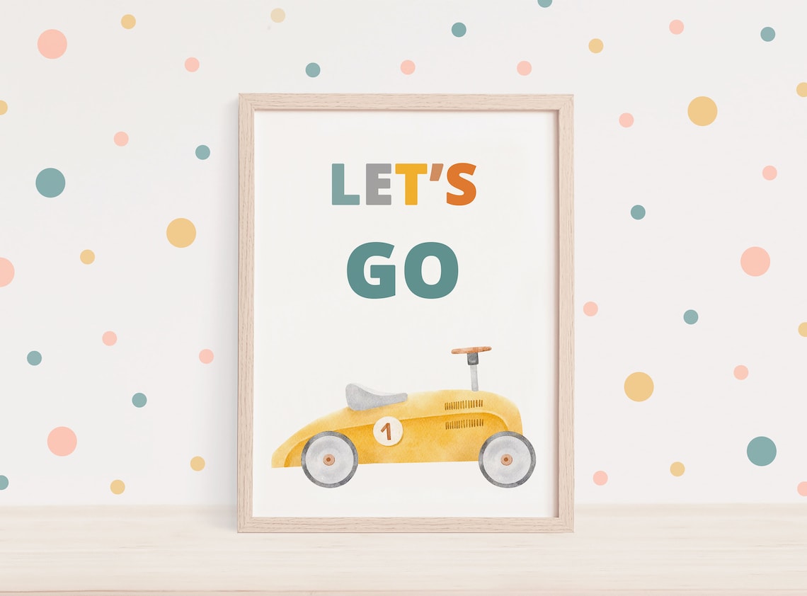 Watercolor Race Car Clipart Png Kid Nursery Clipart Boy - Etsy