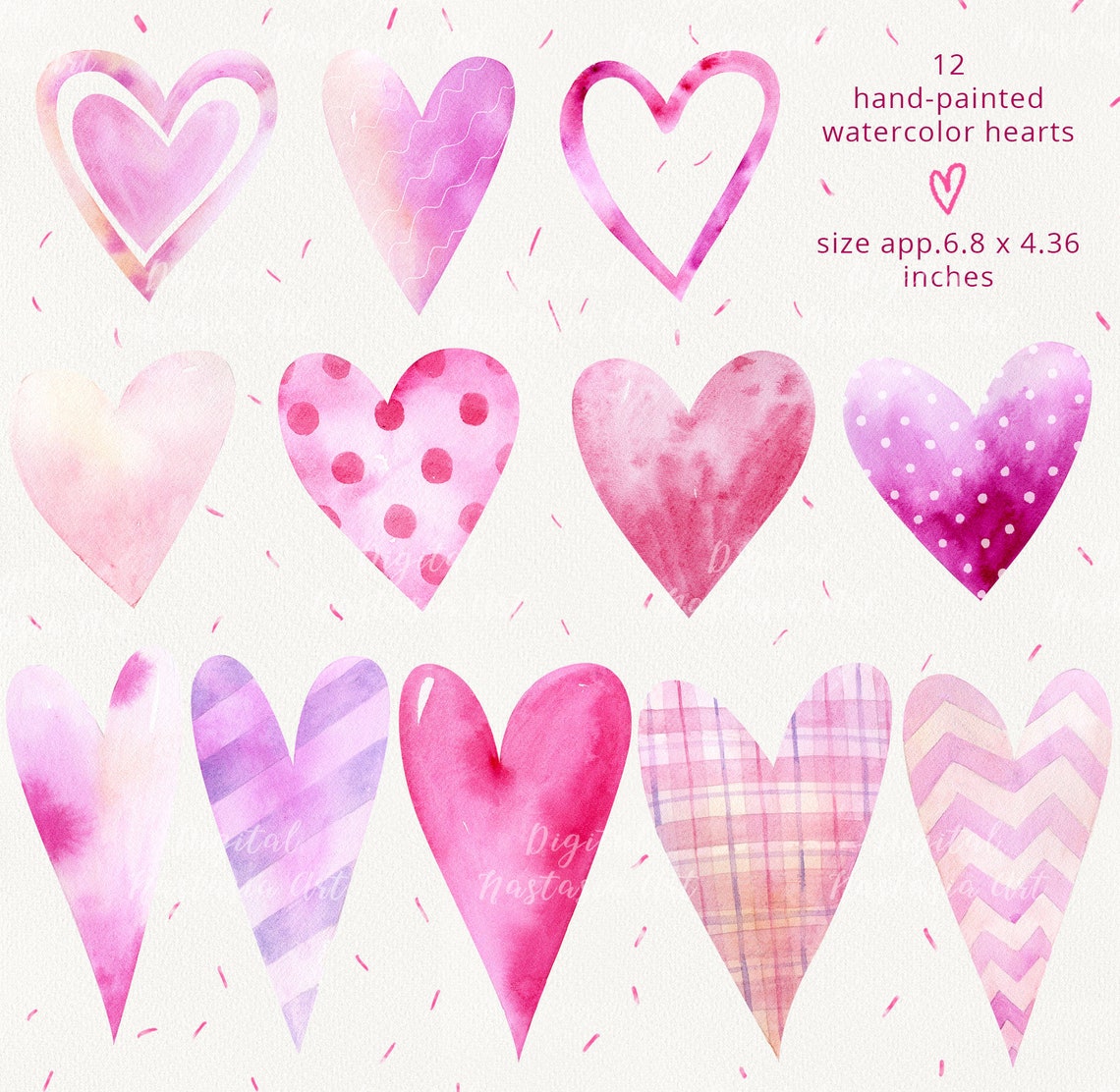 Valentine Hand Drawn Clipart, Holiday Heart Doodle Clipart, Valentine ...