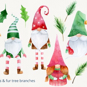 Christmas Gnome Clipart, Scandinavian Winter Holiday Gnomes, Nordic ...
