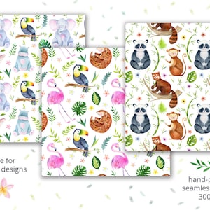 Jungle Baby Shower Digital Paper, Safari Jungle Nursery Scrapbook ...