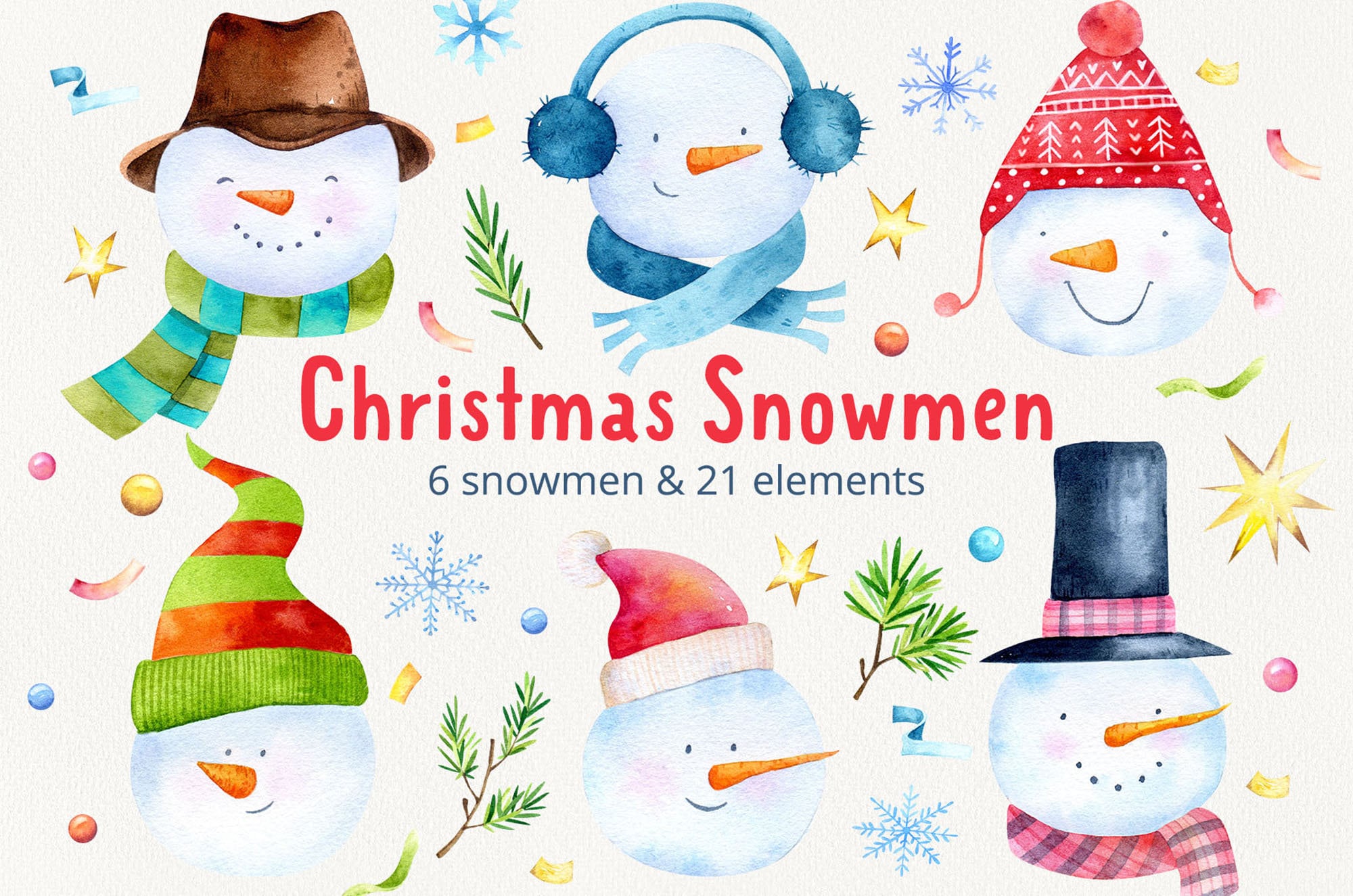 Snowman clipart Christmas graphics Holiday clip art Snowman | Etsy