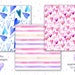 Valentine Day Scrapbook Paper, Purple Pink Heart Seamless Pattern ...