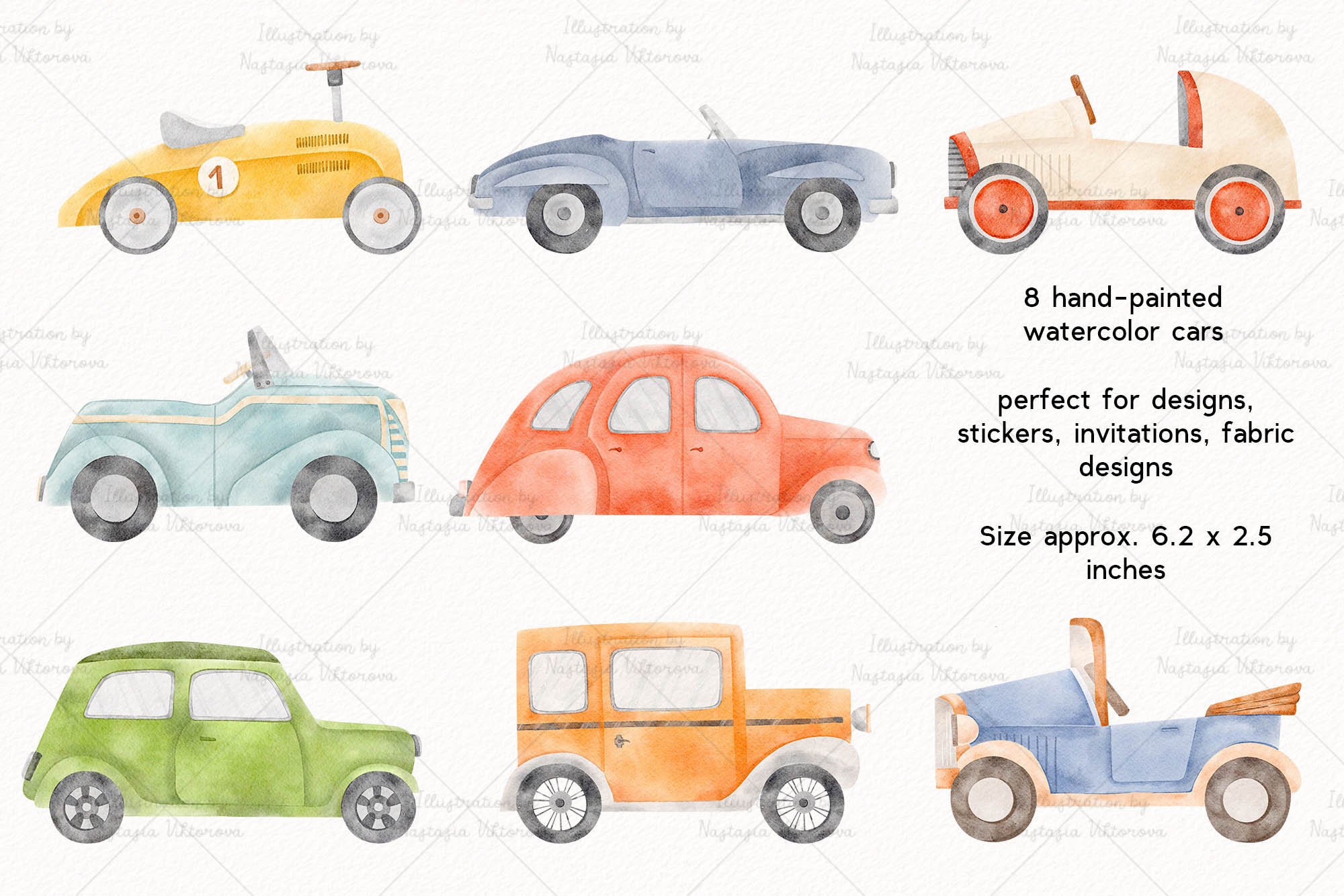 Watercolor Race Car Clipart Png Kid Nursery Clipart Boy - Etsy