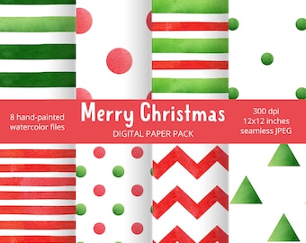 Winter Digital Paper Christmas Seamless Pattern Christmas | Etsy