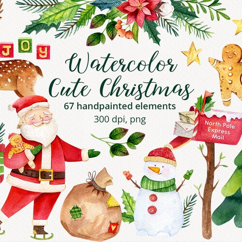 Snowman Clipart for Christmas Graphics Holiday Clip Art | Etsy