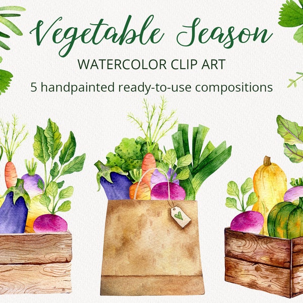 Vegetable Clipart - Etsy