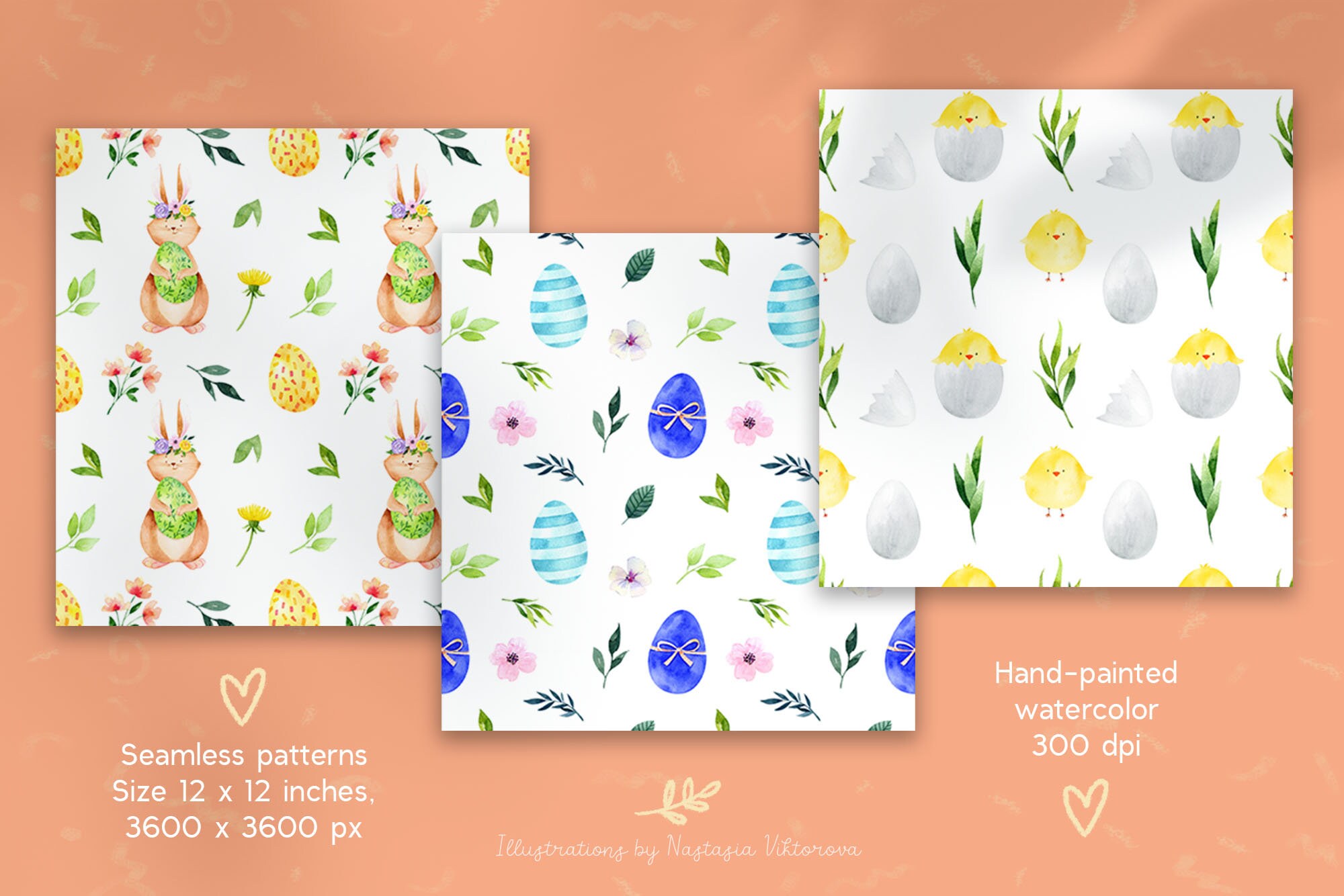 Easter Eggs Digital Paper Spring Scrapbook Paper Hand-drawn | Etsy