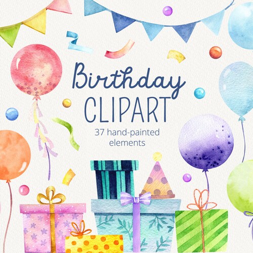 Happy Birthday Confetti Clip Art