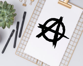 Anarchy Symbol Svg - Etsy