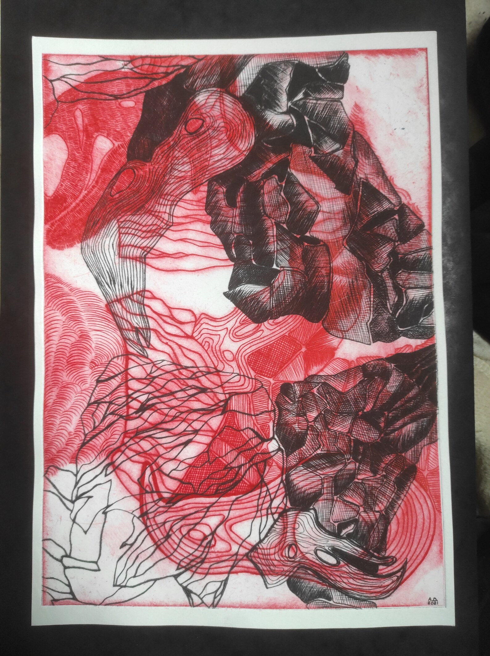 Ghosts 2 Intaglio Etching Original Handmade Print - Etsy UK