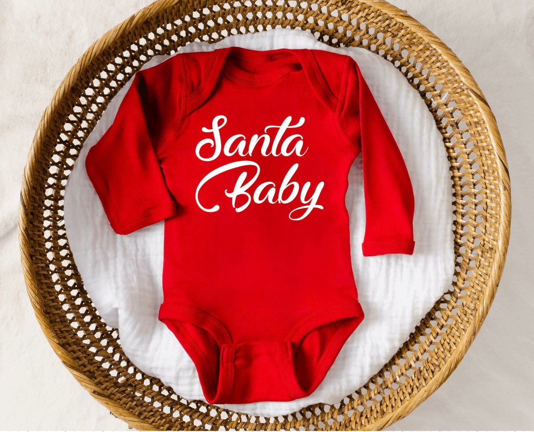 Baby Red Santa Baby Outfit Baby Red Christmas Bodysuit Santa Baby ...