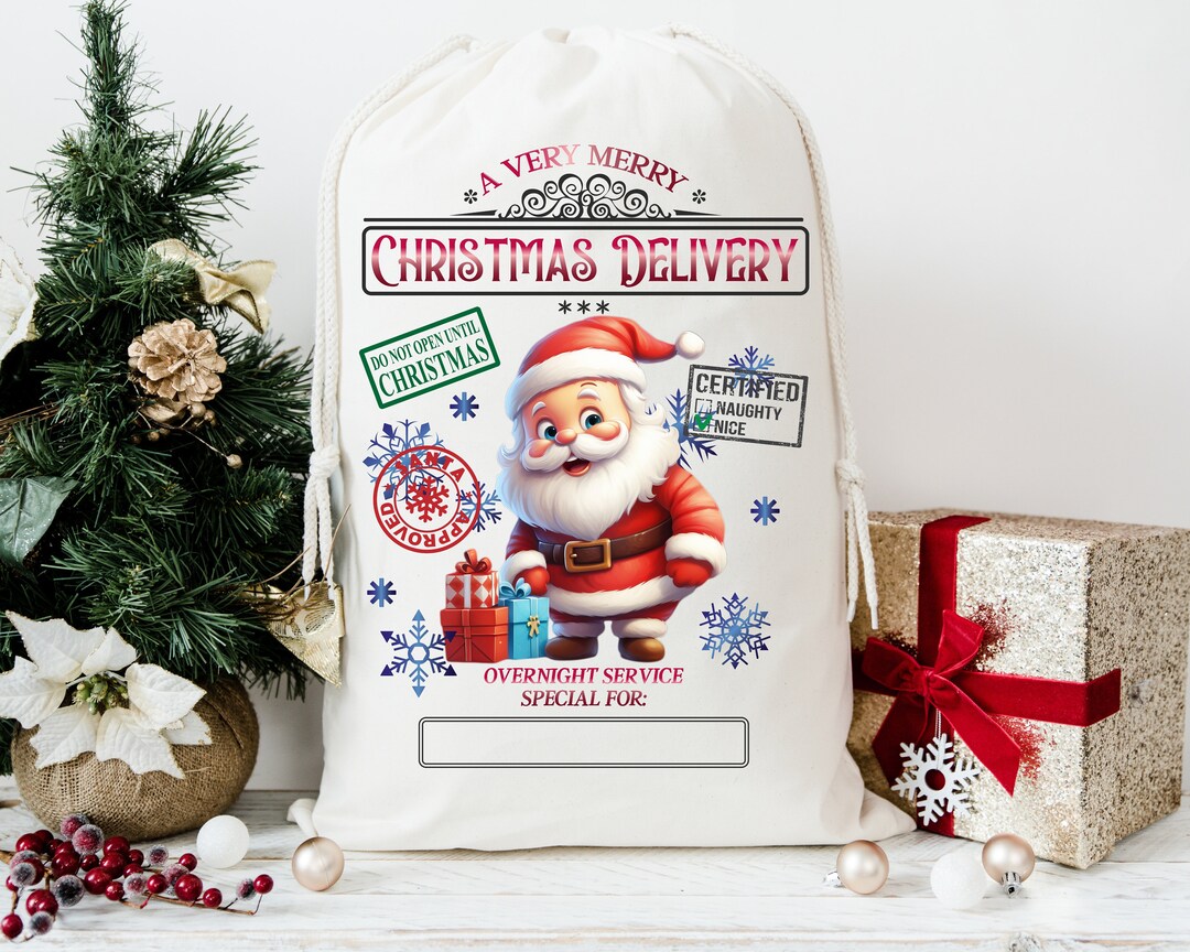 Christmas Santa Sack - Personalized Santa Clus Christmas Sack - Name ...