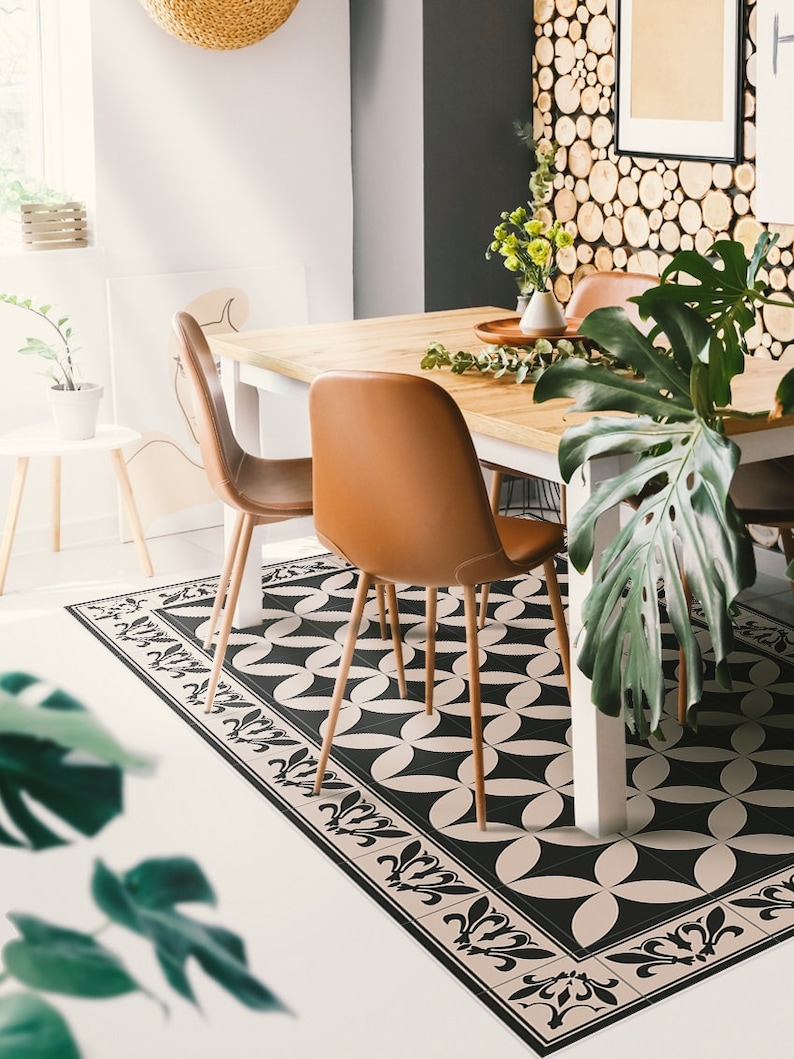 Mila Tiles 6 Vinyl Floor Mat Vinyl Rug Rugs for Living - Etsy