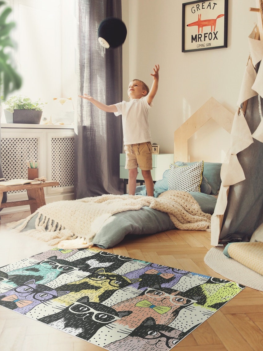 Flappy 138 Vinyl Floor Mat Vinyl Rug Rugs For Living Room | Etsy