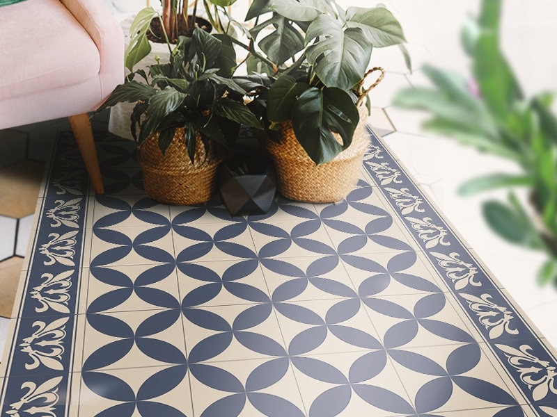 Mila Tiles 7 Vinyl Floor Mat Vinyl Rug Rugs for Living - Etsy