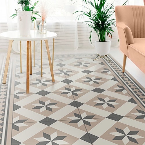 Mila Tiles 6 Vinyl Floor Mat Vinyl Rug Rugs for Living - Etsy