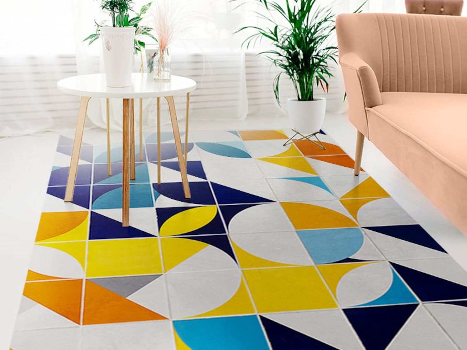 Bizantia #230 Vinyl Floor Mat, Vinyl Rug, Rugs for Living Room, Kitchen ...