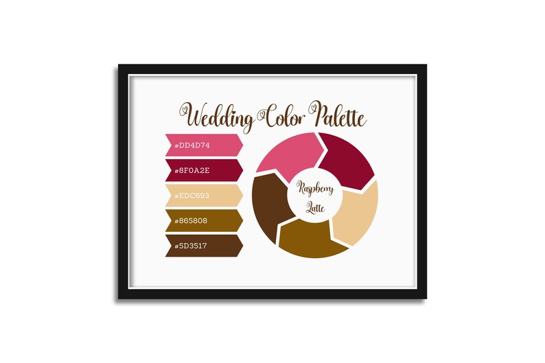 Wedding Color Palette Printable With Hex Color Codes Instant Download ...